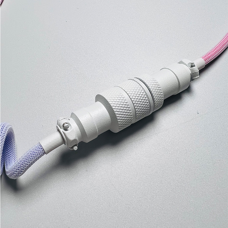 Maka Powder Colour Coiled Type C Cable For Aviation Mechanical Keyboard ...