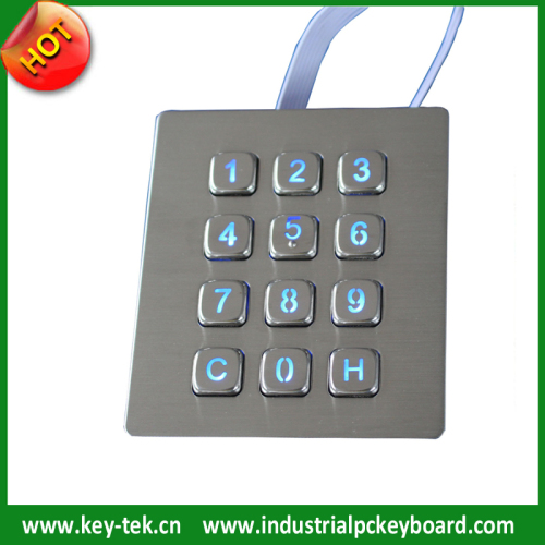 12 Keys Dot Matrix Keypad 3x4 With Backlight (k-tek-a88kp-ac-bl), High ...