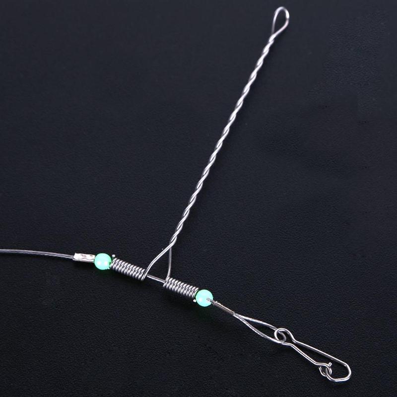 Stainless Steel Fishing Rigs Wire Leader Rope Line Swivel String Hooks ...