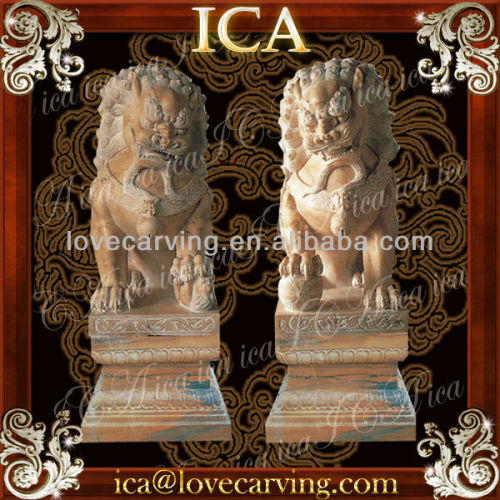Ica,marble Chinese Lion,yellow Lion Statue, High Quality Ica,marble ...