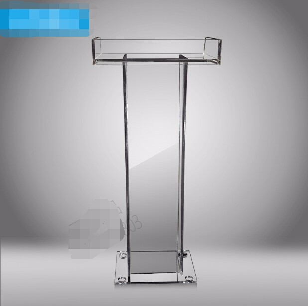 Acrylic Podium Lecture Desk Reception Table Crystal Clear Plexiglass ...