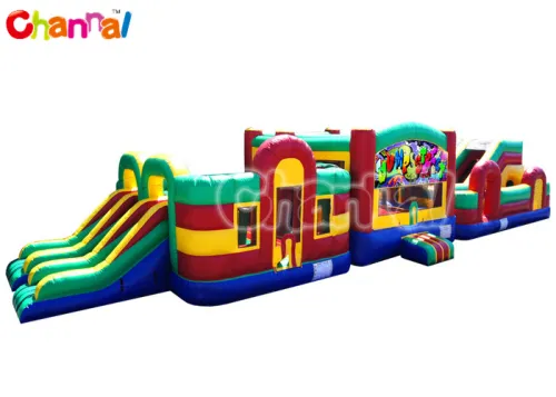 70ft Super Challenge Obstacle Inflatable Playground For Adults Bb285 ...