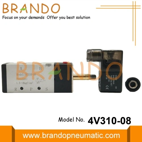 4V310-08 Pneumatic Solenoid Valve 5/2 Way 240V AC China Manufacturers ...