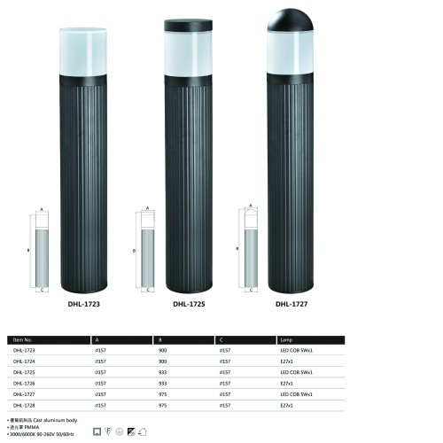 Zhongshan Daheng E27 Ip65 Outdoor Bollard Lawn Light Dhl-1726, High ...