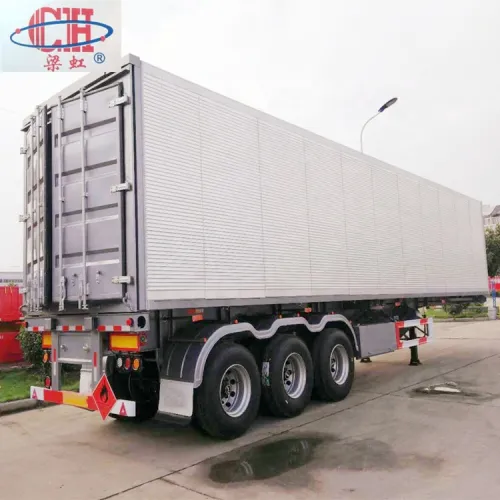 Trailer Semi Kotak Kargo Jenis Kontainer, kualitas tinggi Trailer Semi ...