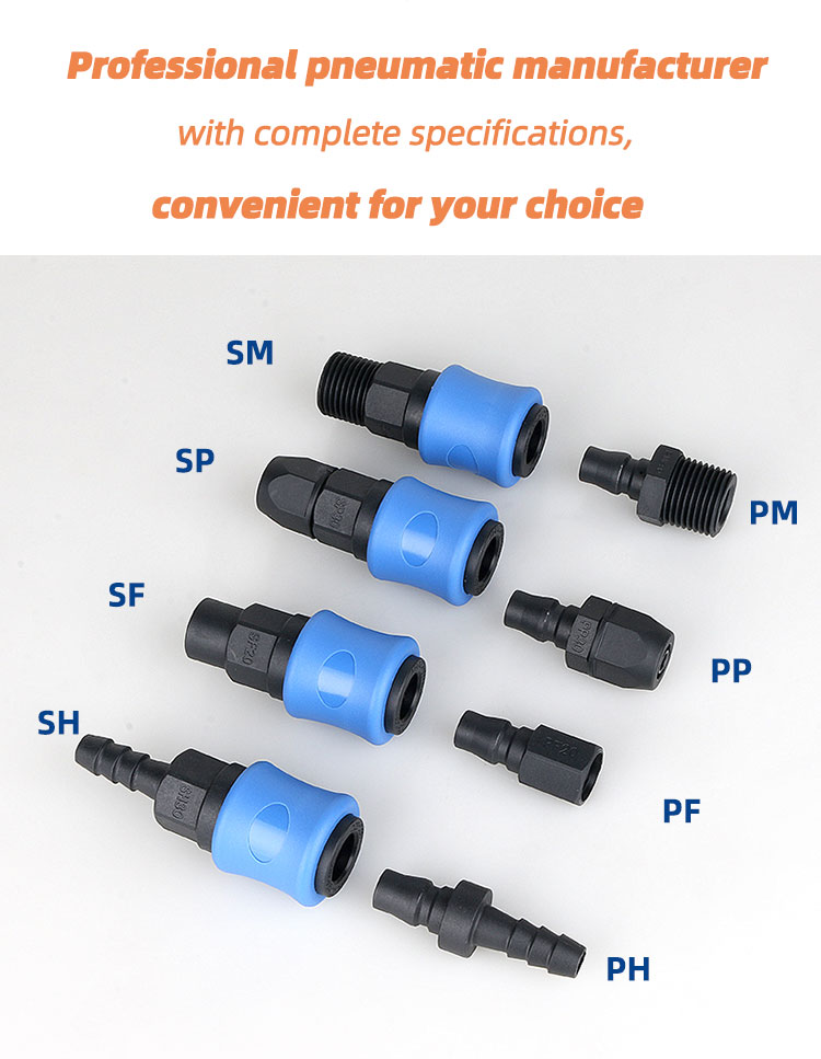 Desto Pneumatic Fittings: Plastic Steel Pneumatic Self-locking Quick ...