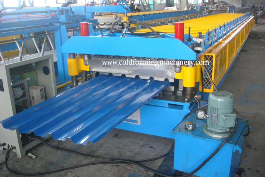 Lembar Profil Logam Mesin Roll Forming Trapesium Panel Roll, kualitas ...