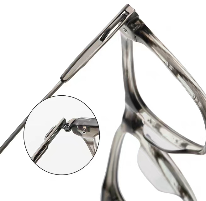 Tr Material Titanium Temple Clear Designer Glasses, High Quality Tr ...