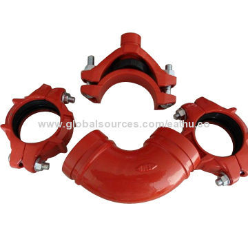 Ductile Iron Grooved Pipe Fittings, Fm-/ul-certified, Astm A536, For Fire Fighting System, High ...