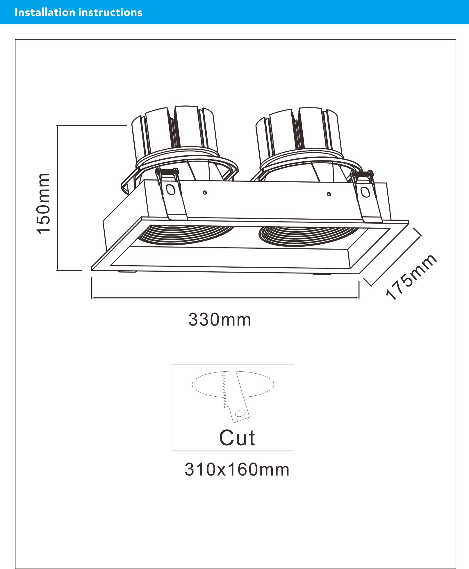 35w Recessed Adjustable Aluminum Led Grille Light, High Quality 35w ...