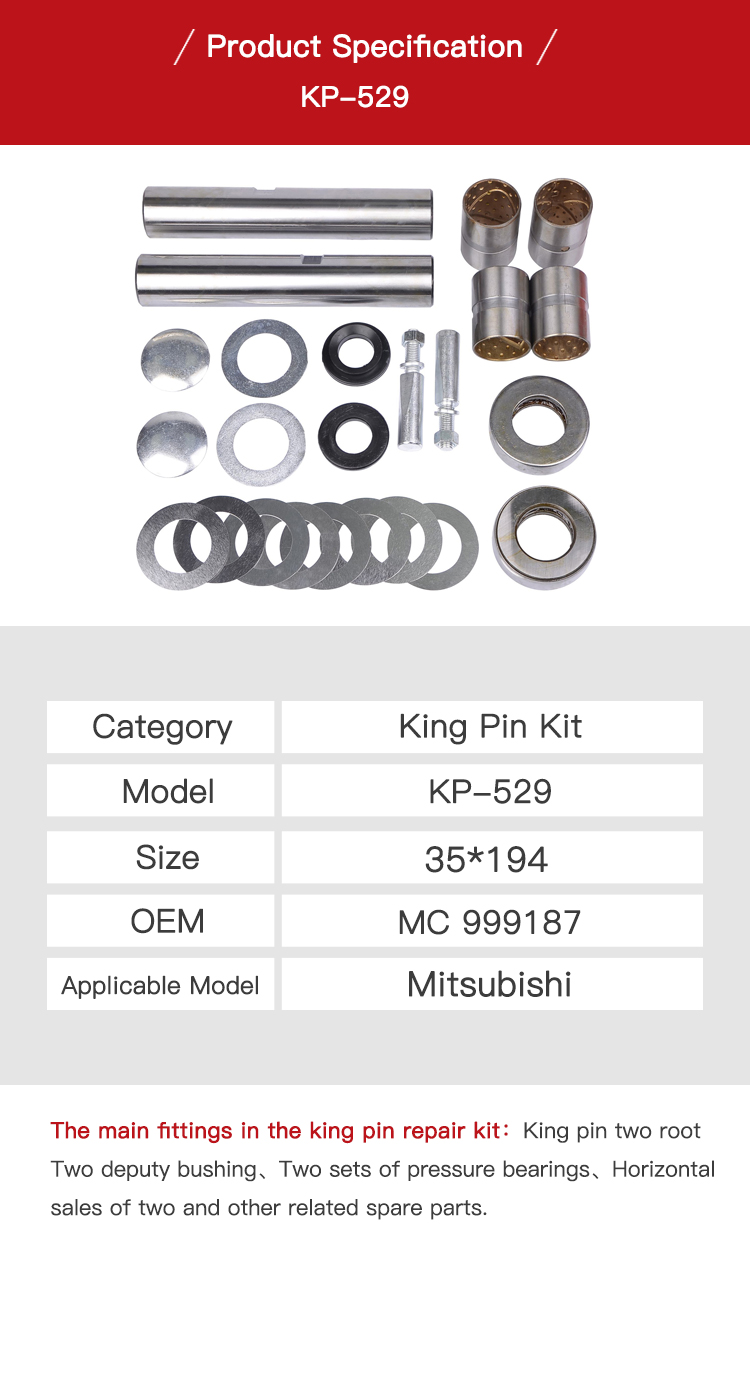 King Pin Kit Kp-529 35*194 Mitsubishi, High Quality King Pin Kit Kp-529 ...