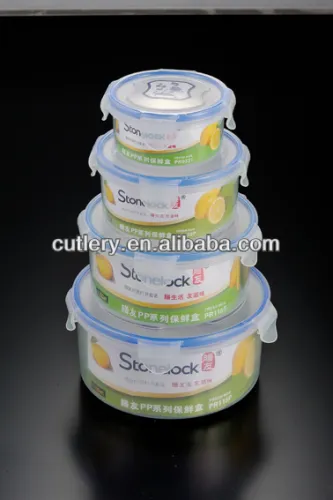 Round Hermetic Plastic Food Container Set, High Quality Round Hermetic ...