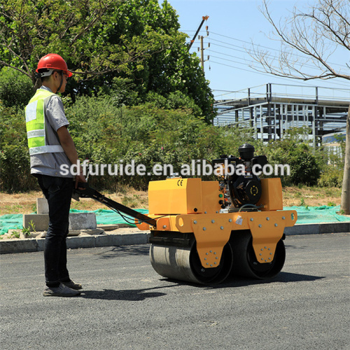 Double Drum Mini Vibratory Soil Road Roller Compactor Double Drum Mini ...