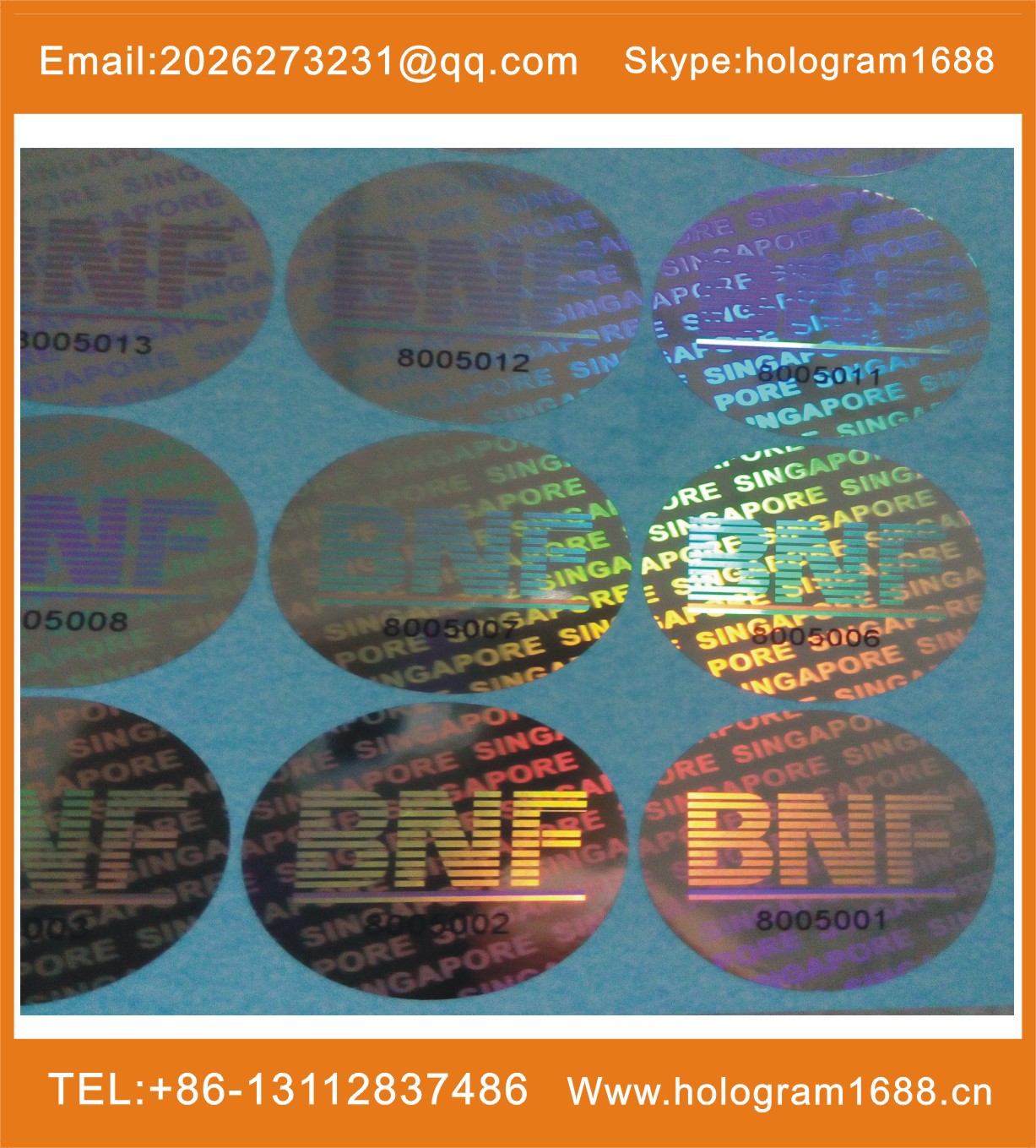India Laser Hologram Label, High Quality India Laser Hologram Label on ...