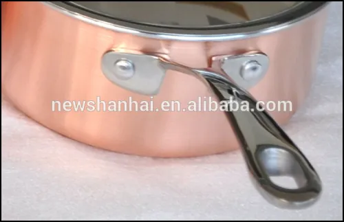 3ply Body Copper Clad Cookware Set, High Quality 3ply Body Copper Clad ...