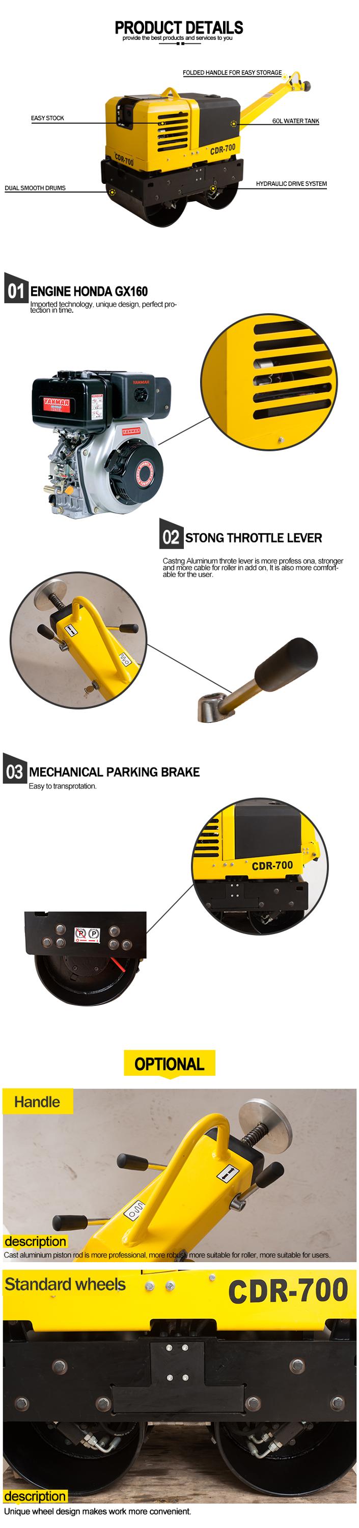 Double Drum Walk Behind Road Roller, High Quality Double Drum Walk ...