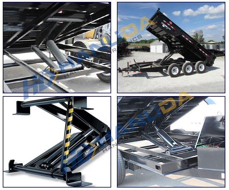 Welded Double Acting Hoist And Dump Trailer Hydraulic Cylinder With ...