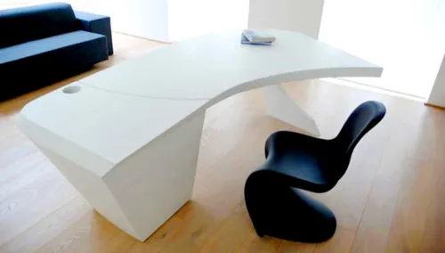 Corian Solid Surface Furniture Office Table, High Quality Corian Solid ...