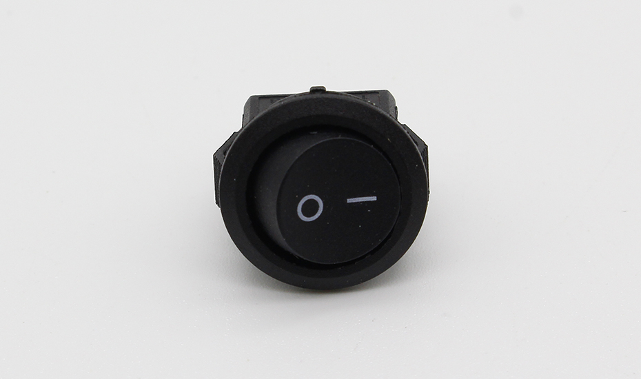5* Small Round Black 2-pin 2-files 3a/250v 6a/125v Rocker Switch Seesaw ...