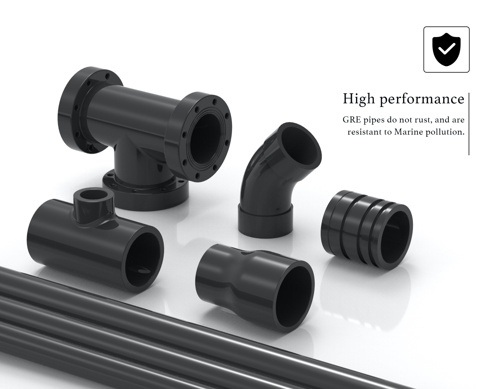 Gre Formability Filament Winding Glass Steel Pipe, High Quality Gre ...