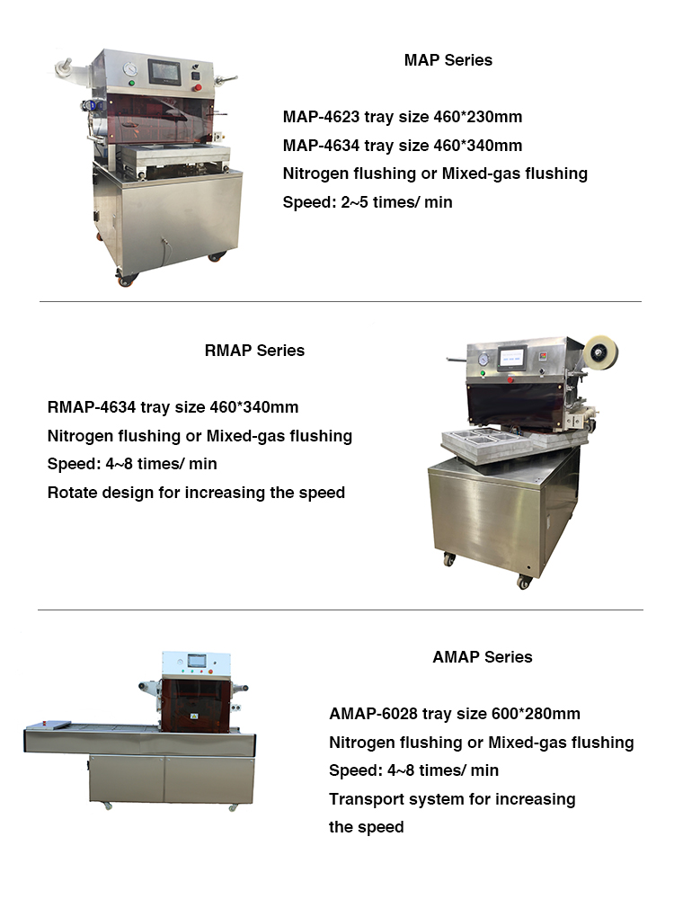 Semi-automatic Nitrogen Flushing Tray Sealing Machine For Snacks And ...