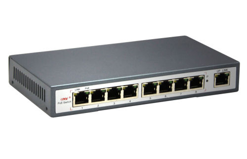 48v 9 Port Poe Ethernet Switch Sc With 8-port Poe And 1-port Fiber ...