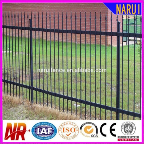 Hot Galvanised Spear Topped Tubular Steel Security Fencing, High Quality Hot Galvanised Spear ...