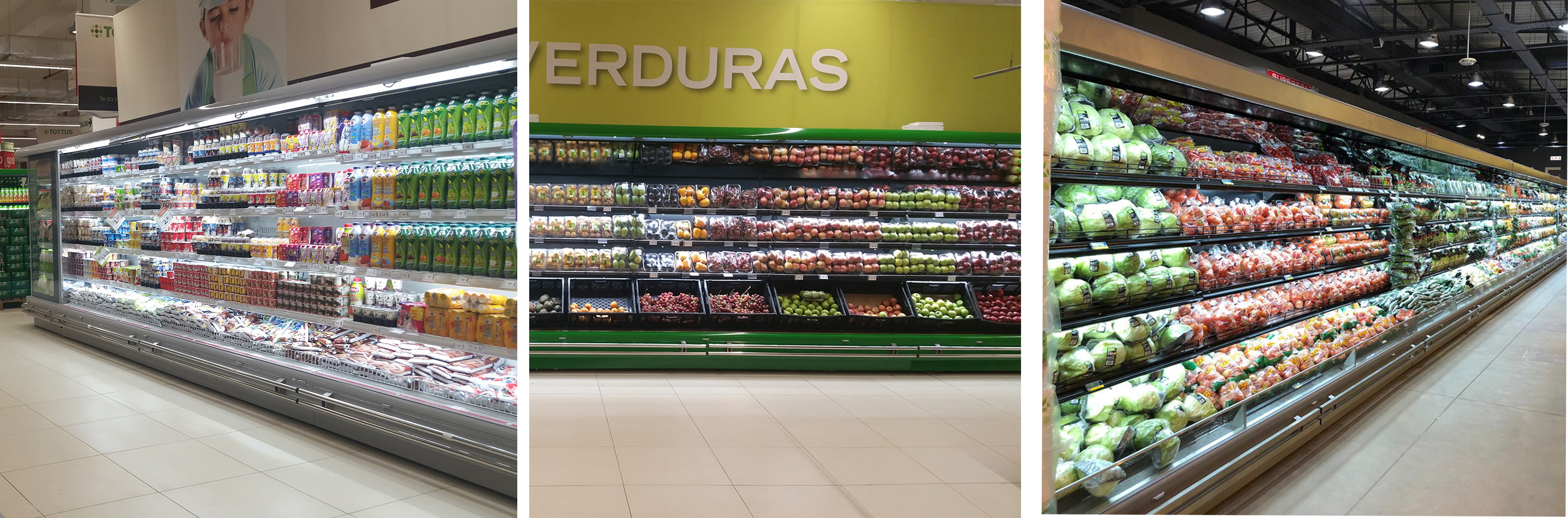 Wide Open Air Commercial Refrigerated Produce Display Case, High ...