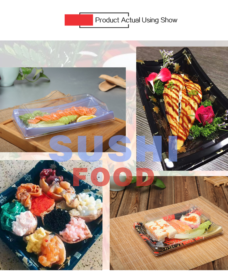 Catering Disposable Plastic Sushi Tray Anti-fog Food Plates, High ...