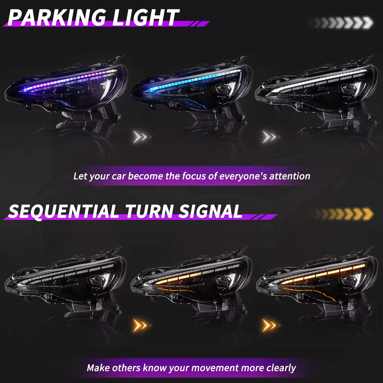 Dk Motion Jdm Led Headlights For Toyota Gt86 And Subaru Brz 2012-2020 ...