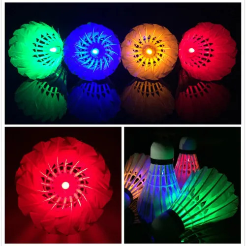 4 Pcs Led Luminous Badminton Badminton Shuttlecocks Lighting Birdies ...