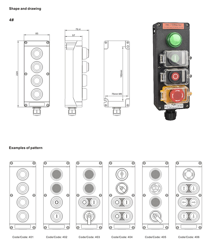 Explosion-proof Push Button Switches Atex Zone 1 Certified Waterproof ...