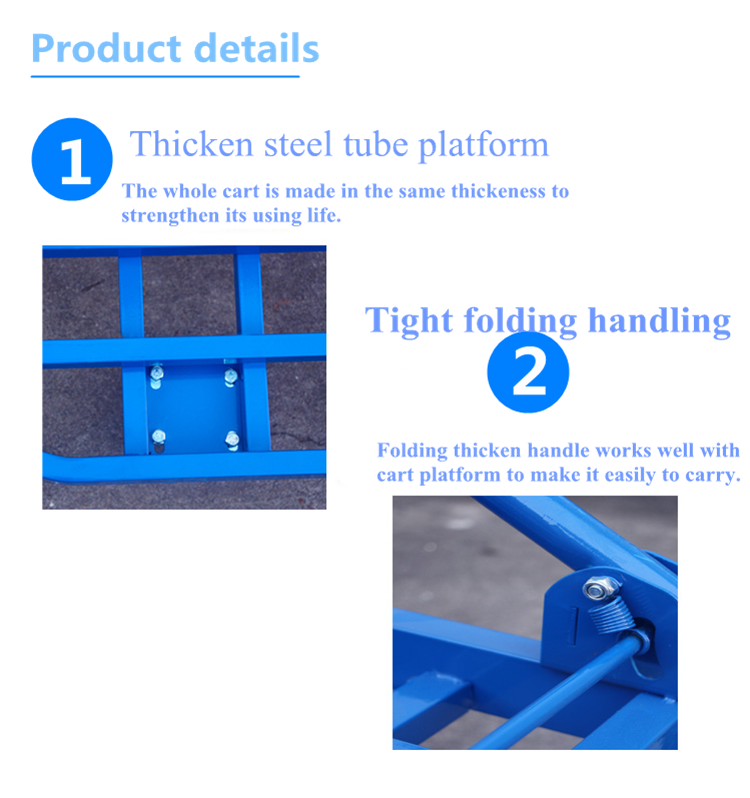 Heavy Duty 300kg Four Wheel Square Tube Industrial Trolley, High ...
