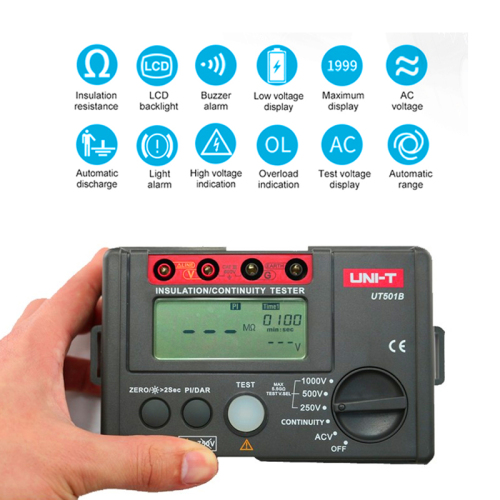 Uni-t Ut502a Digital Insulation Resistance Meter Tester Megohmmeter ...