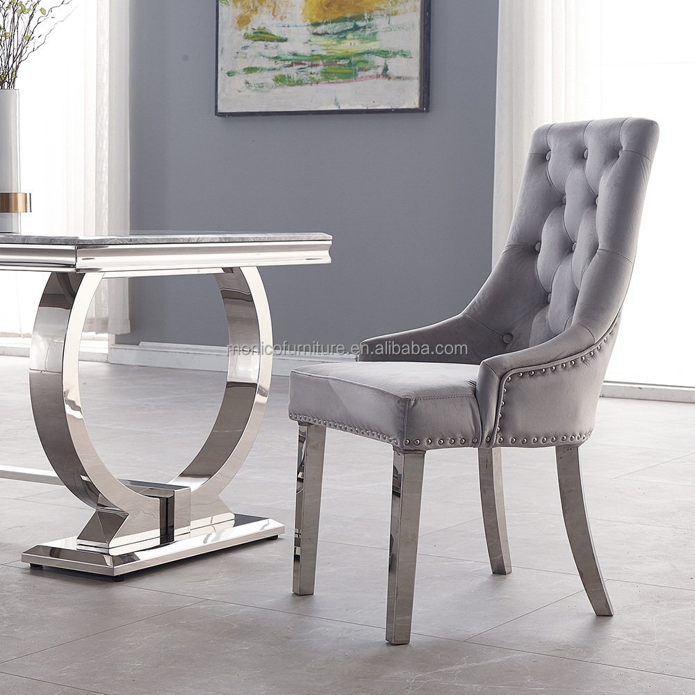 Monico Modern Marble Table With 6 Chairs Extendable Dining Room Set ...
