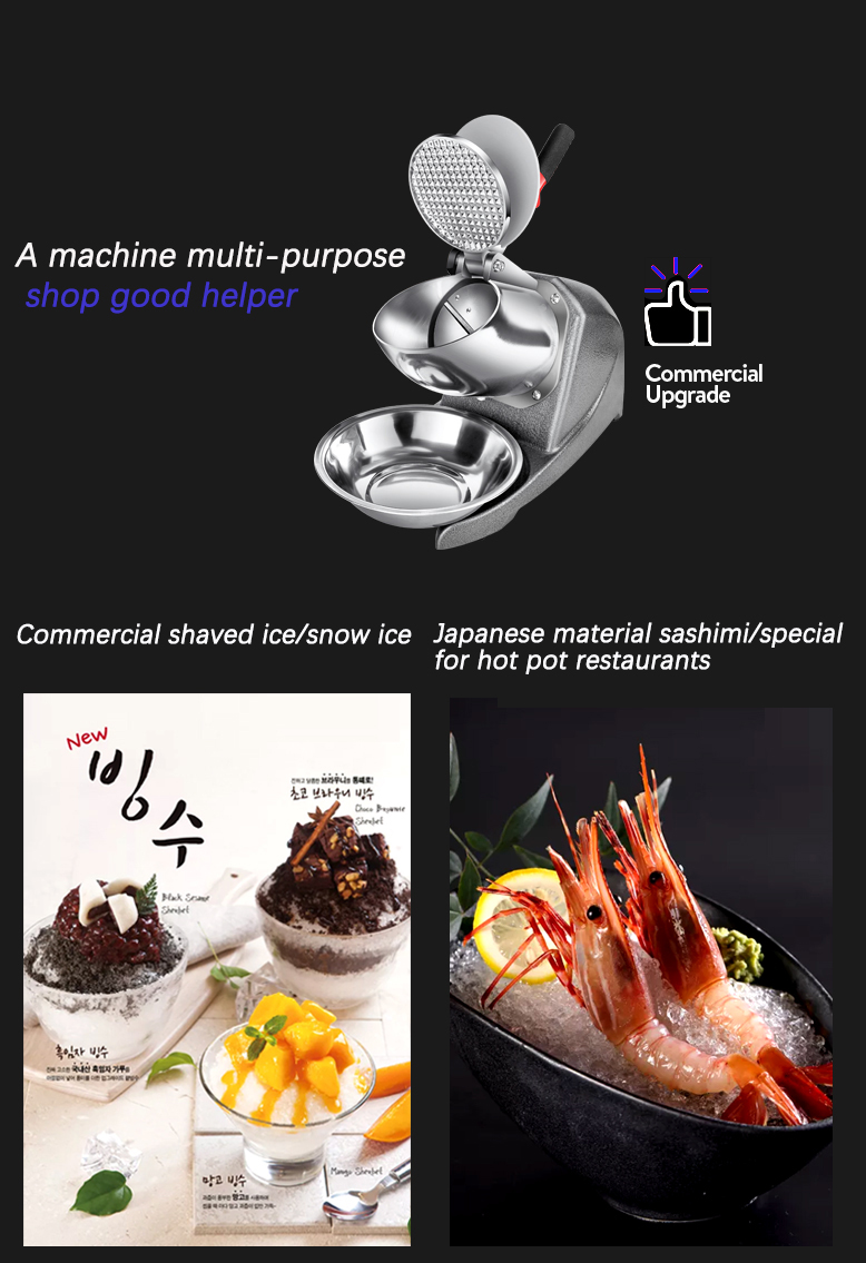 Easy Operated Electric Ice Crusher Block Shaving Machine For Factory ...