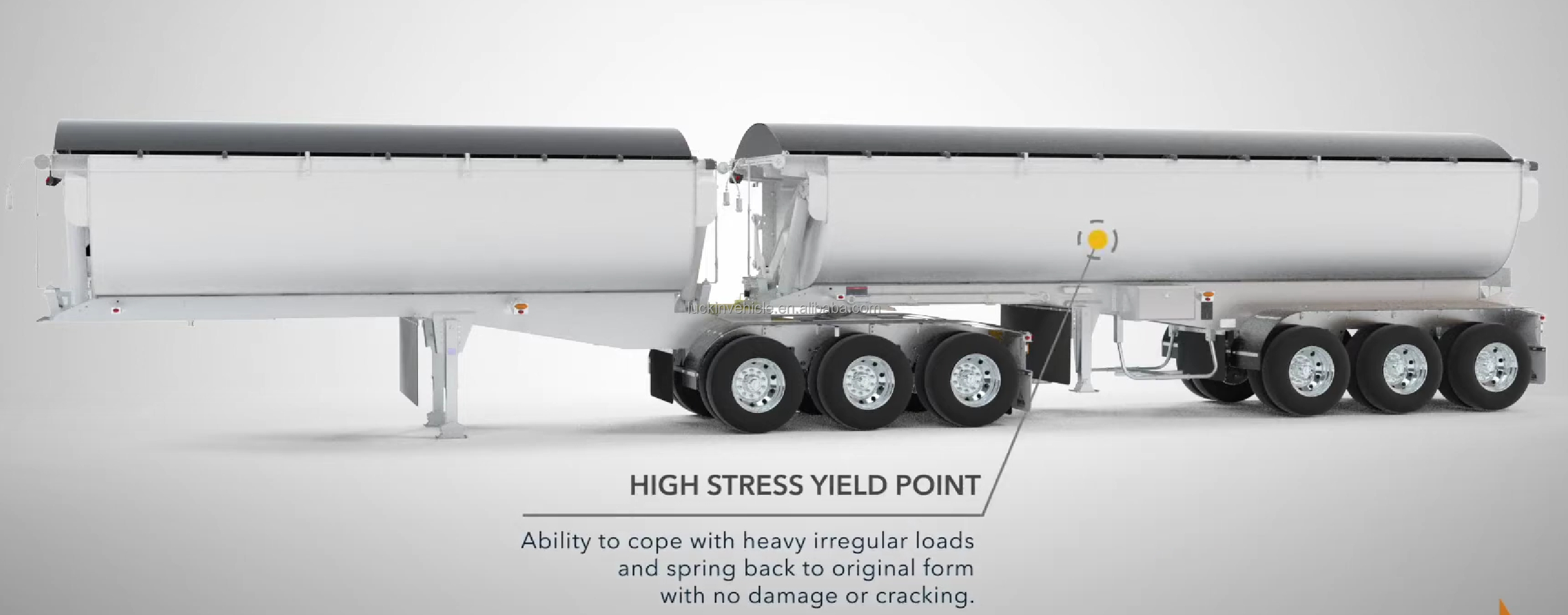 40ton Interlink Side Tipper Trailer For Coal And Chrome Ore ...