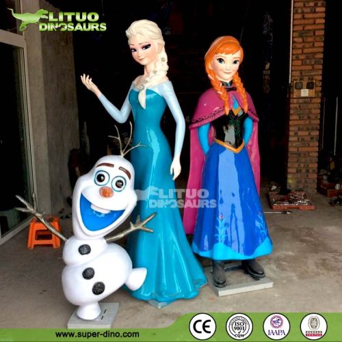 Amusement Park Life Size Fiberglass Statue Frozen Character, High ...