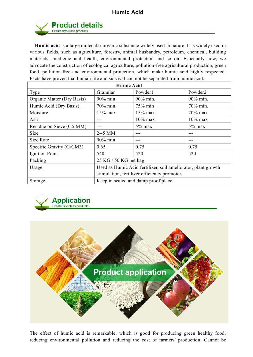 Humic Acid 80% Organic Matter 50% Acid., High Quality Humic Acid 80% ...