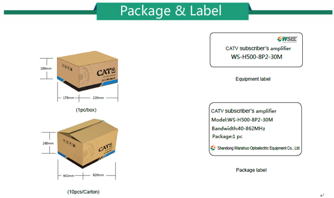 Wsee Laser Catv Outdoor Agc Amplifier With Return Path For Ftth, High ...