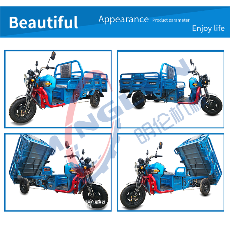 Heavy Load Electric Tricycle Dump Tipper For Brick Storage, High ...