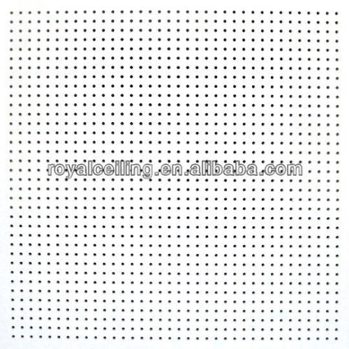 White Perforated Acoustic Gypsum Ceiling Tile (rs002), High Quality ...