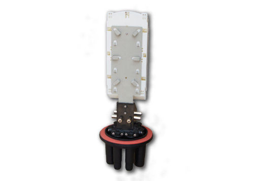 Pole Mounted Dome Fiber Optic Splice Closure 5 Ports Sealing For Ftth ...