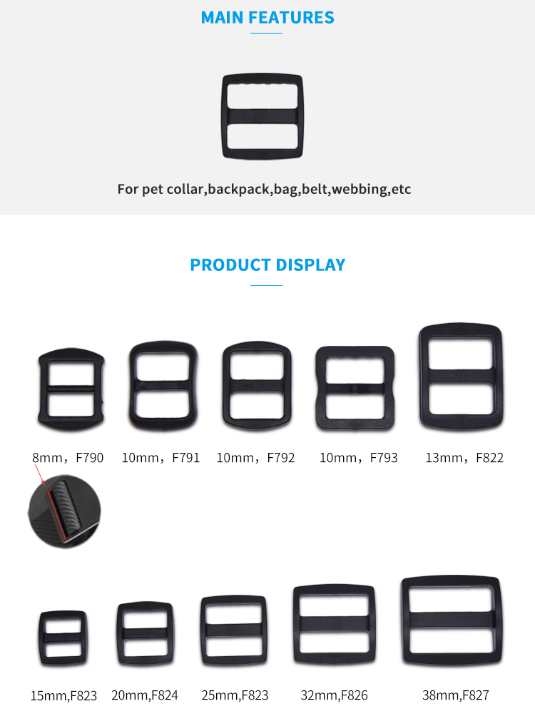 20mm Webbing Buckle Triglides For Plastic Backpack Accessories, High ...