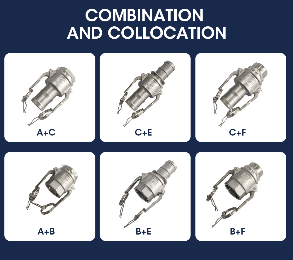 Camlock Quick Coupling Type C Female Autolock Serrated Shank Cam Lock 4 ...