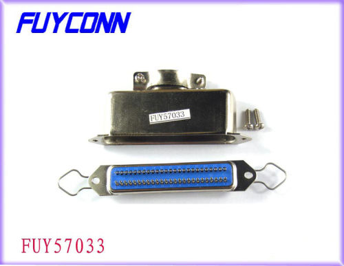 36 Pin Female Ieee 1284 Connector , Centronic Solder 180° Cable Exit ...