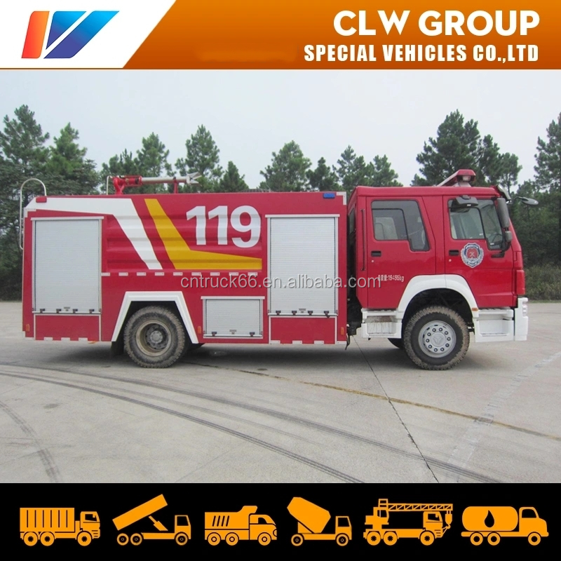 Sinotruk Lhd Rhd 8000l Water Tank Fire Fighting Vehicle 6-wheel Howo ...