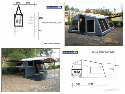 9ft 4x4 4wd Offroad Camper Trailer Top Tents Camping Tents Sc-02, High ...