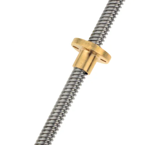 T8 Lead Screw Od 8mm Pitch 2mm Lead 4mm Length 800mm With Brass Nut 3d Printers Part 8mm ...