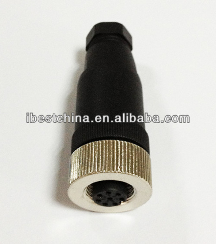 M12 Connector Female 8 Poles Pins M12 Mountable Field Wireless ...